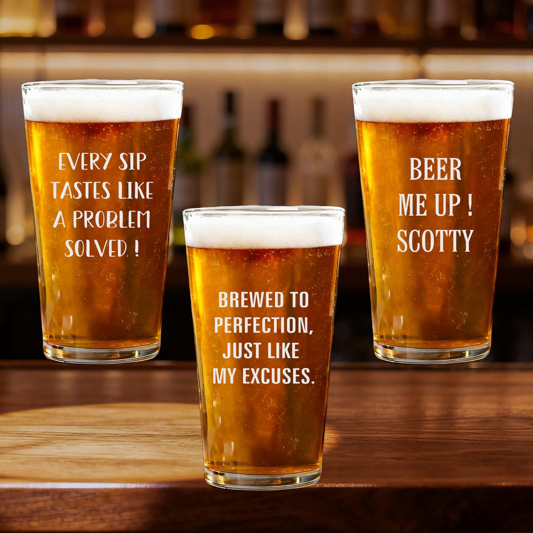 Personalized Retirement Beer Glass, Farewell Gift, Laser Engraved Pint ...