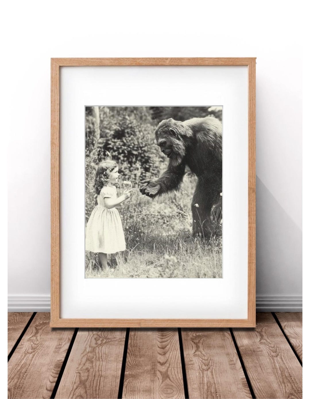 Bigfoot Art Print: Sasquatch Cryptid, Vintage Style (8x10" for 11x14 ...