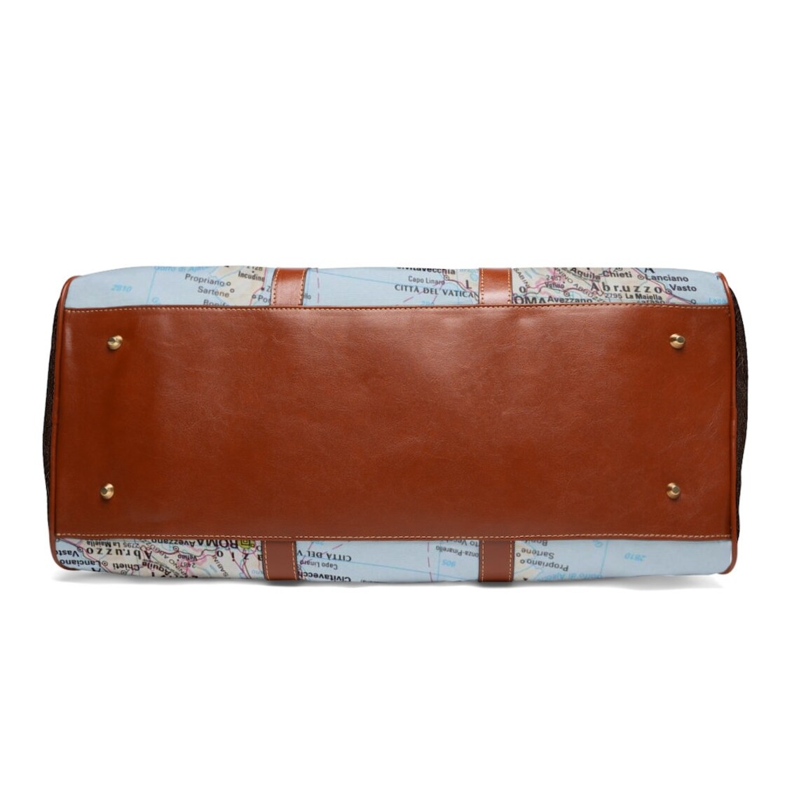 Waterproof Travel Bag: Italy Map Print, PU Leather Luggage - Etsy