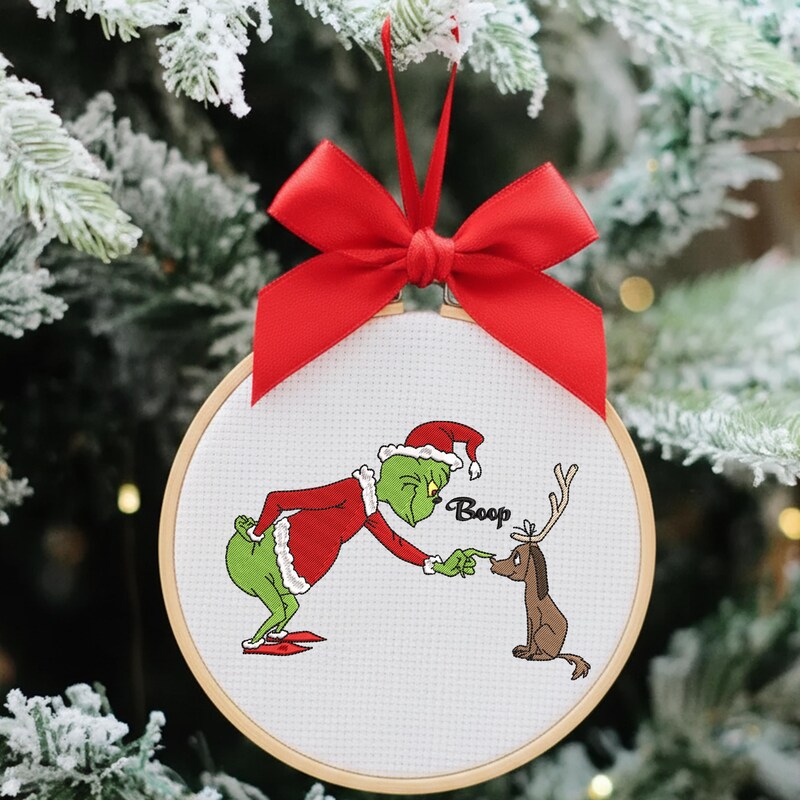 Grinch Embroidery Design - Etsy