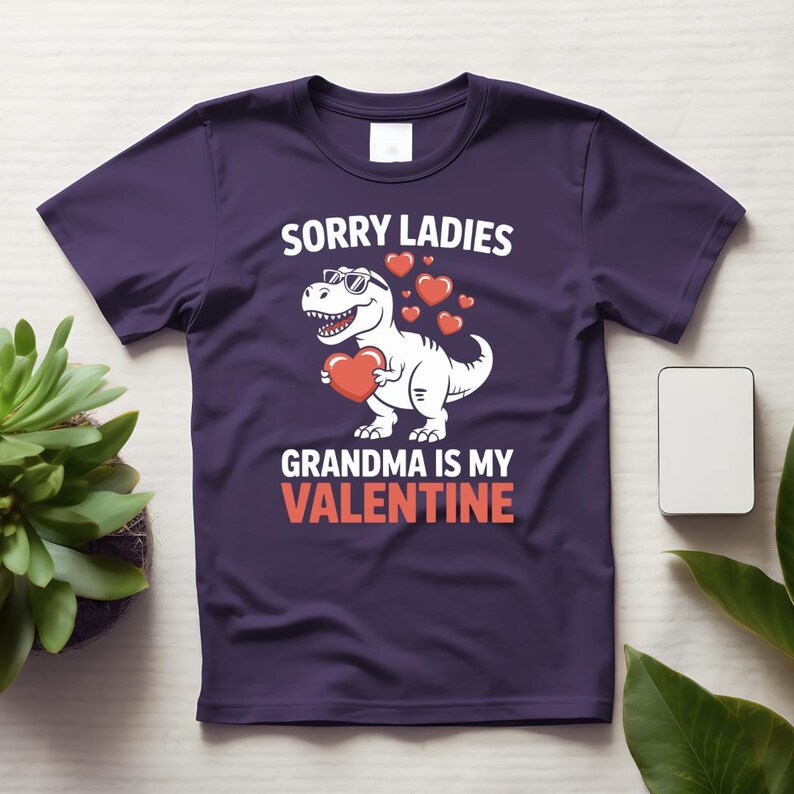 Dinosaur Sorry Ladies Grandma is My Valentine PNG SVG EPS Funny Kids ...