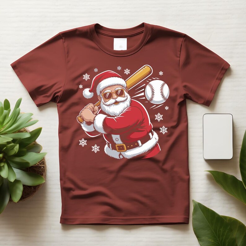 Funny Santa Baseball Christmas SVG PNG EPS | Santa Sports Humor Holiday ...