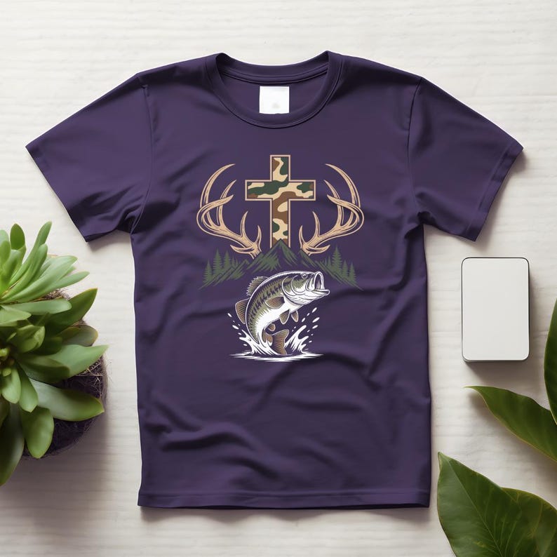 Camo Faith Hunting Fishing PNG SVG EPS Outdoor Christian Cross Design ...