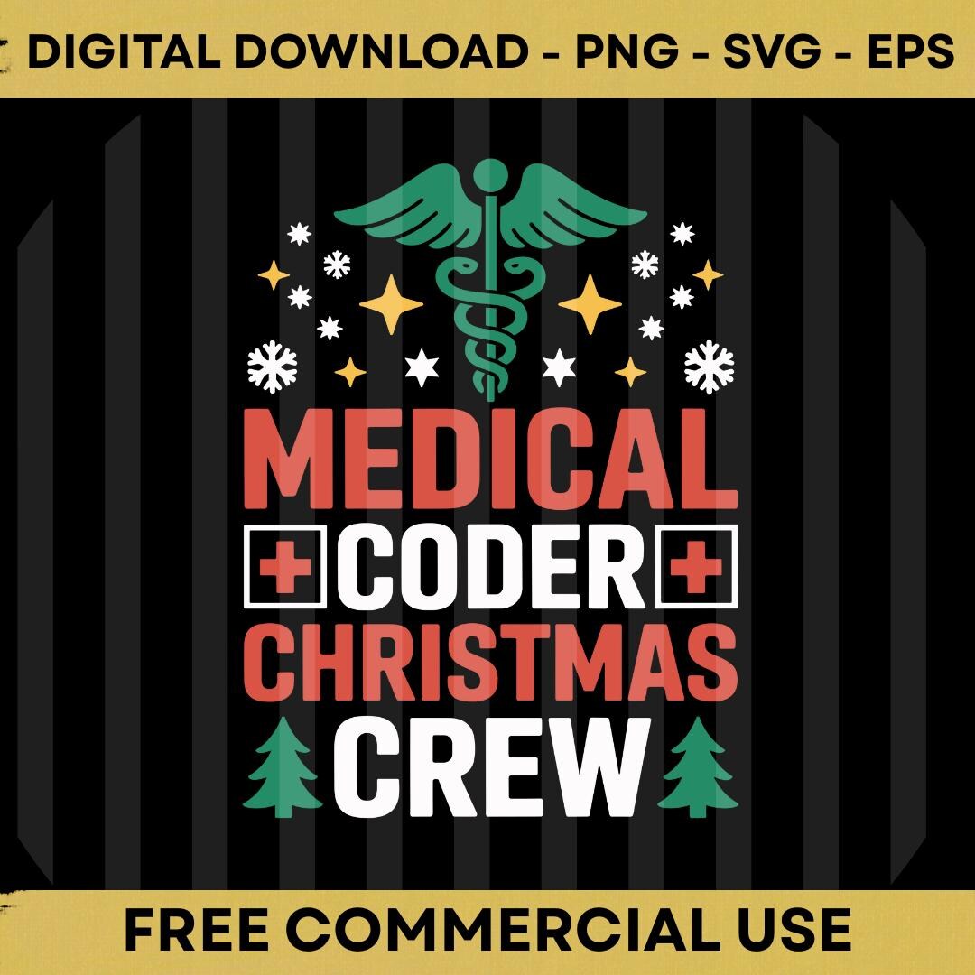 Christmas Medical Coder PNG SVG EPS Festive Holiday Design - Etsy