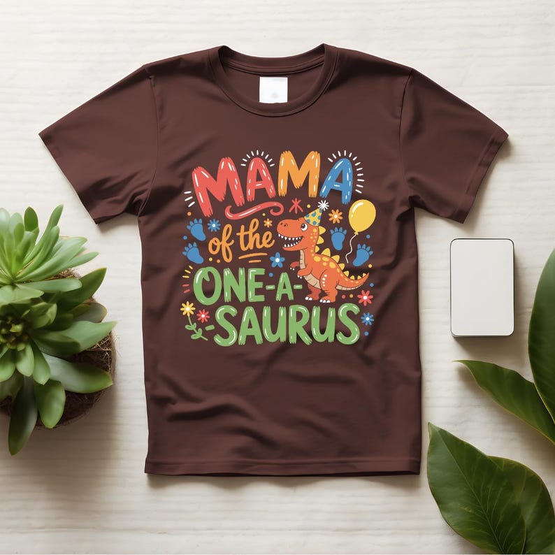 Mama of the One-a-saurus SVG PNG EPS | 1st Birthday Dinosaur Mom ...