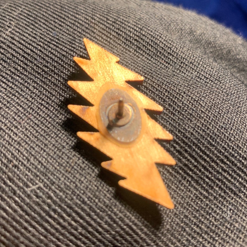 Lightning Bolt Wooden Hat Pin - Etsy