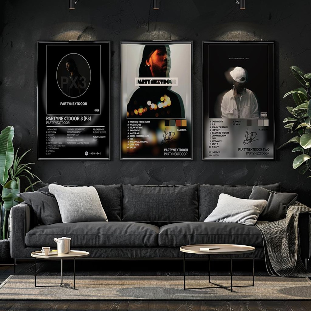 PARTYNEXTDOOR Album Poster Set | PND Two & PX3 Wall Art | Music Room ...