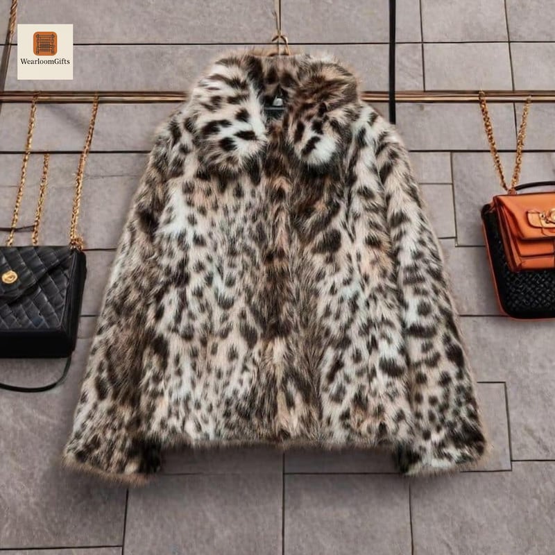 Snow Leopard Coat Women - Etsy UK