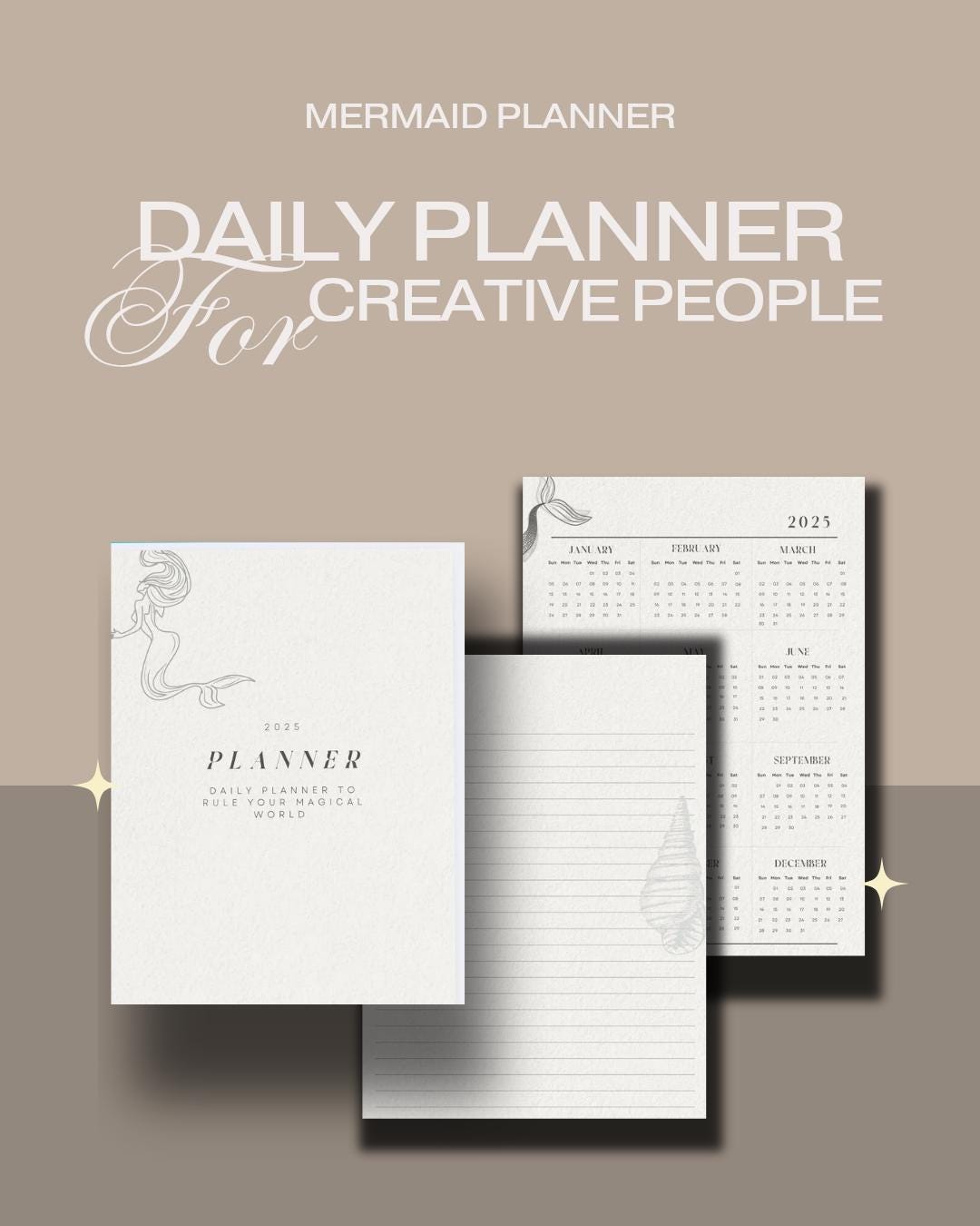 Mysterious Mystical Mermaid Daily Planner - Etsy