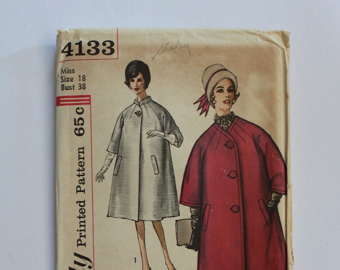 Simplicity 4133 - Rare Vintage 1950's Swing Coat Pattern- Flared Opera ...