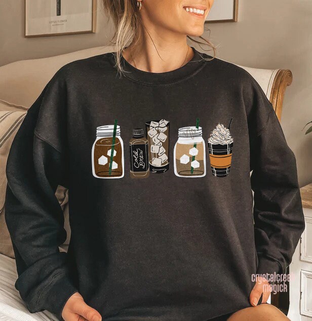 Fall Coffee Sweatshirt, Cute Fall Sweatshirt, Coffee Lover Sweatshirt ...