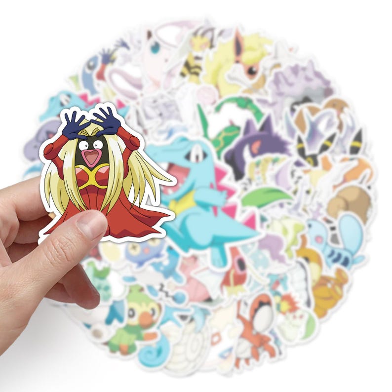 100pcs-no Repeat,pokemon Sticker Pack,unique Vinyl Decals,complete Set ...