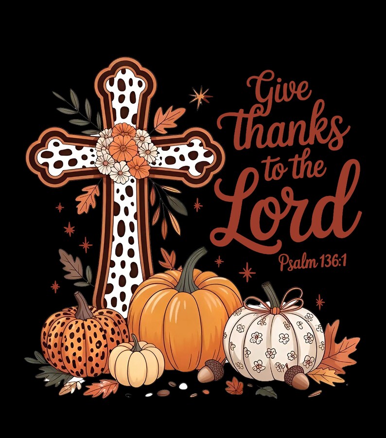 Give Thanks to the Lord Png, Fall Pumpkin Png, Thanksgiving Coquette ...