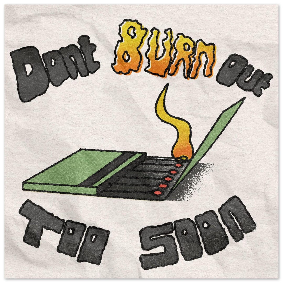 Don’t Burn Out Too Soon – Retro Matchbook Art Print - Etsy