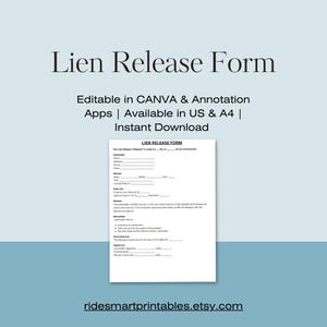 Title Release Form Pdf - Etsy