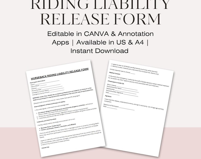 Equine Liability Waiver - Convenient Not to Sue - Horse Liability ...
