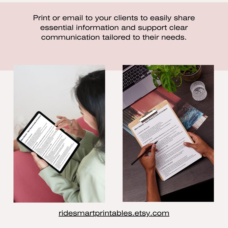 Barn Rules & Code of Conduct | Printable for Horse Boarding, Training ...