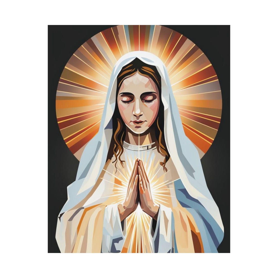 Our Lady of Fatima Poster, Catholic Art Print, Spiritual Wall Decor - Etsy