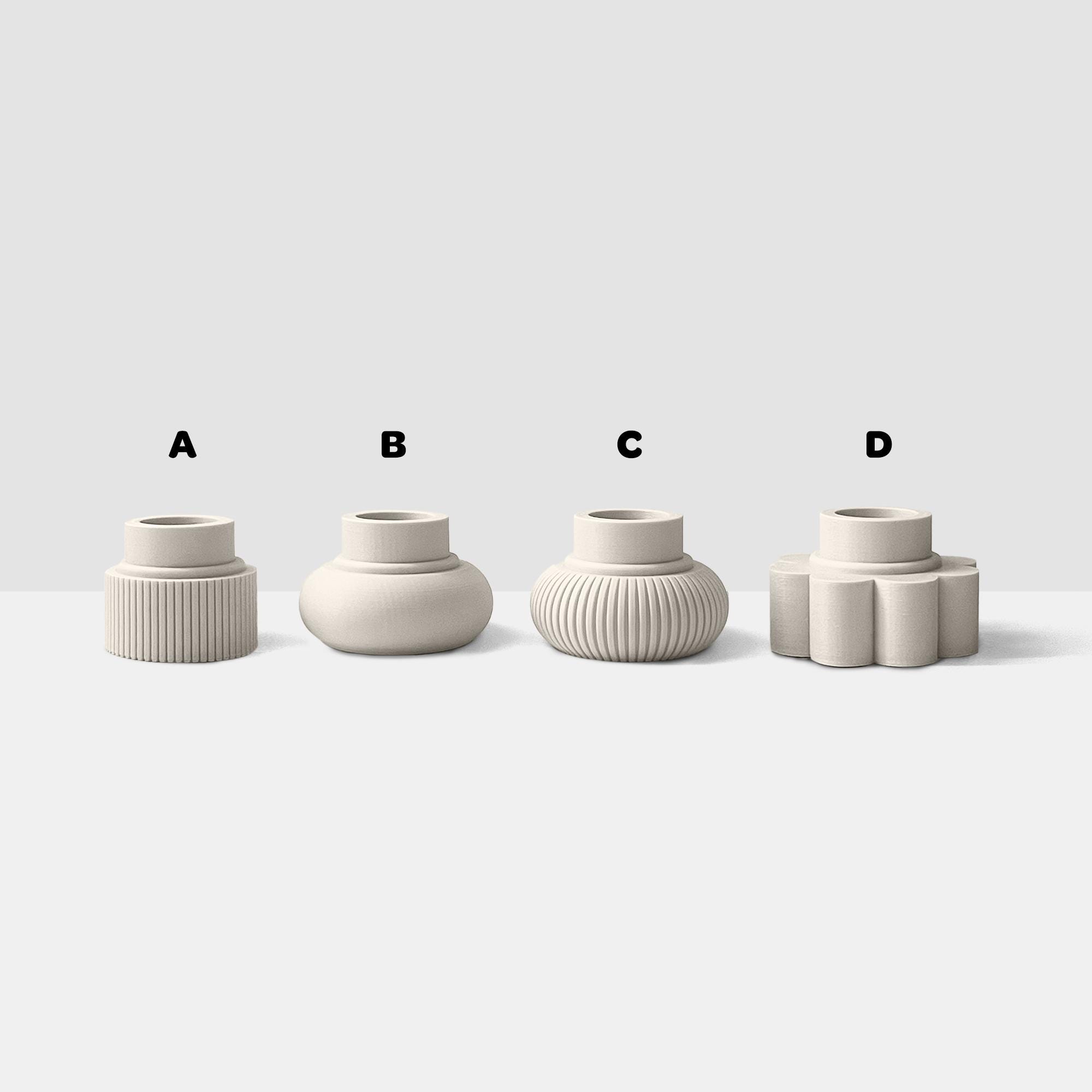 3D Printed Stackable Candle Holder Set: Modern PLA Bioplastic Design - Etsy