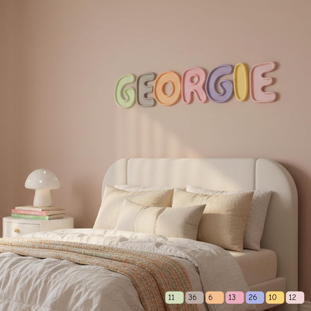 3D Printed Letters 20cm - Custom Names, Nursery & Kids Room Decor ...