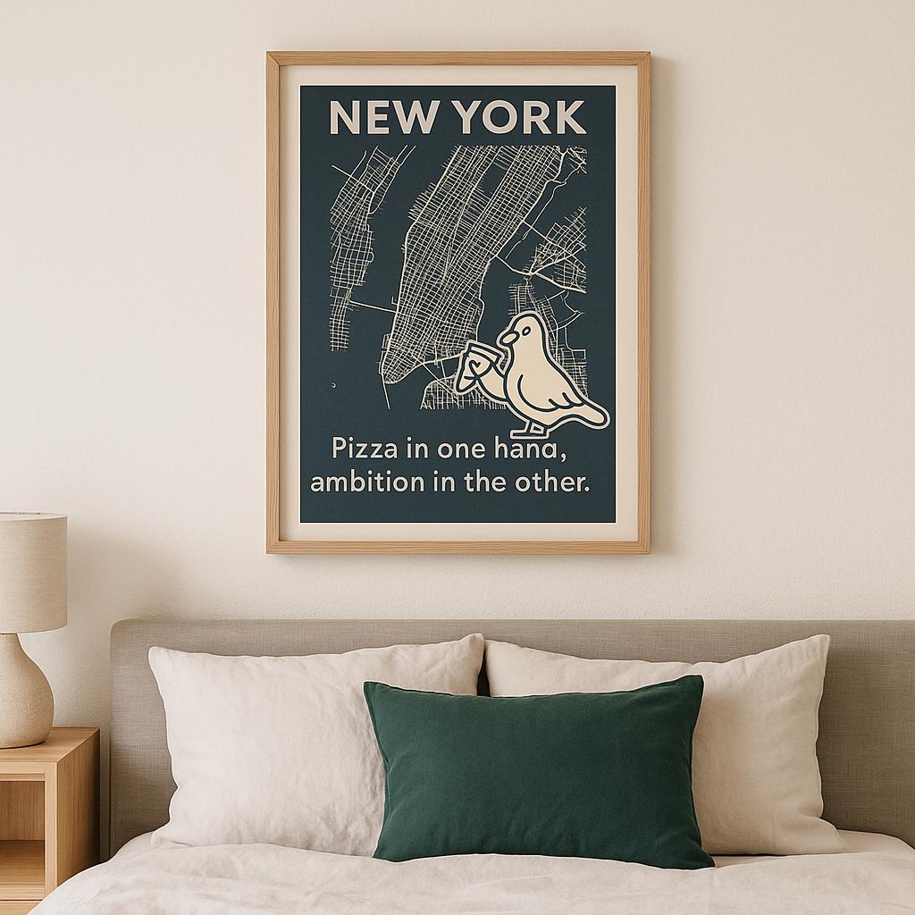 Minimalist New York City Map Art: Black and White NYC Print (digital ...