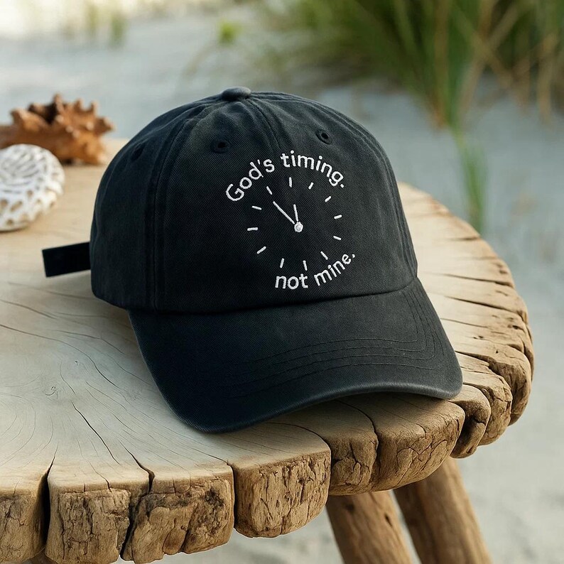God's Timing Not Mine Embroidered Hat, Christian Baseball Cap Wash Hat ...