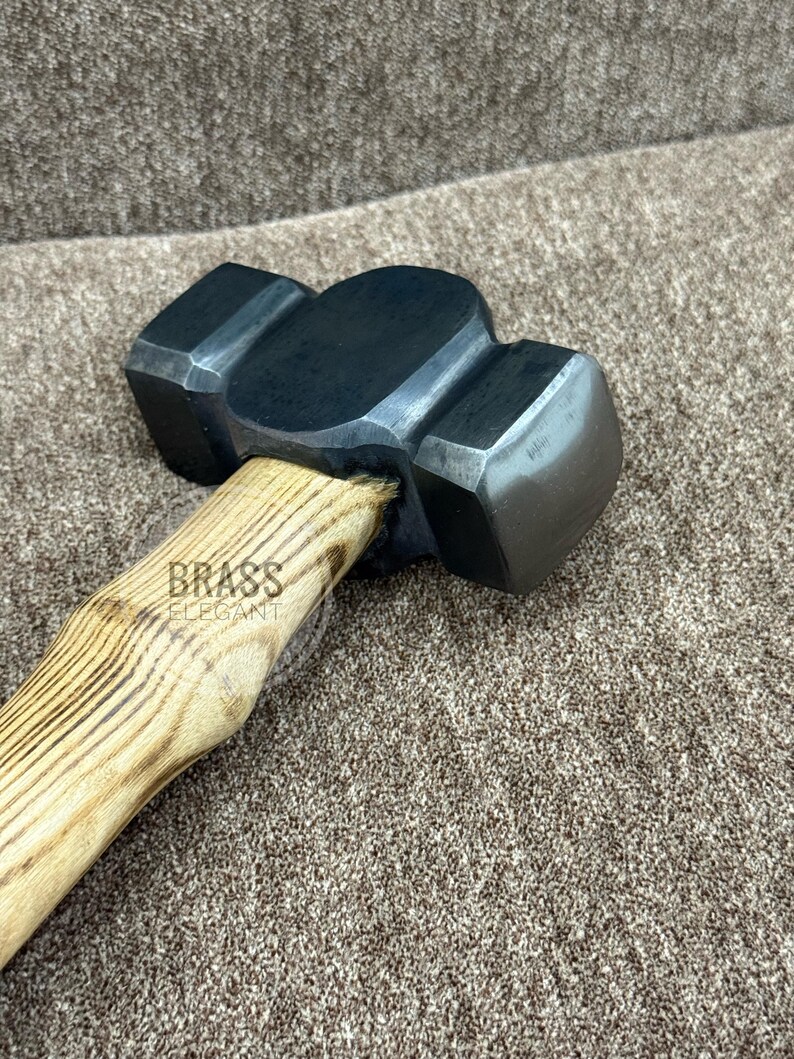 Hand Forged Rounding Hammer, Blackened Steel With Burned Wood Handle - Etsy