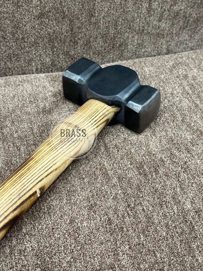 Hand Forged Rounding Hammer, Blackened Steel With Burned Wood Handle - Etsy