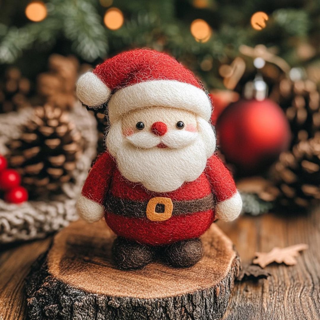 Personalized Santa Claus Christmas Ornaments, Handmade Wool Felt ...
