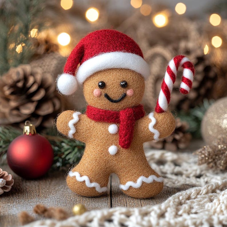 Handmade Felt Gingerbread Man, Christmas Decor, Christmas Tree Hanging ...