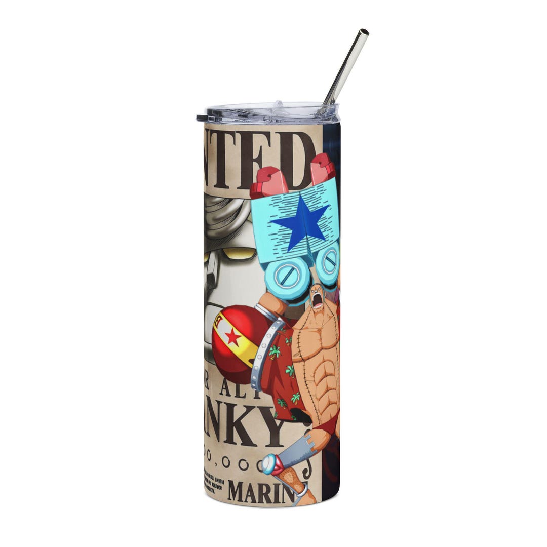 Cyborg Shipwright Wanted-style Poster Tumbler | Anime-inspired 20oz ...