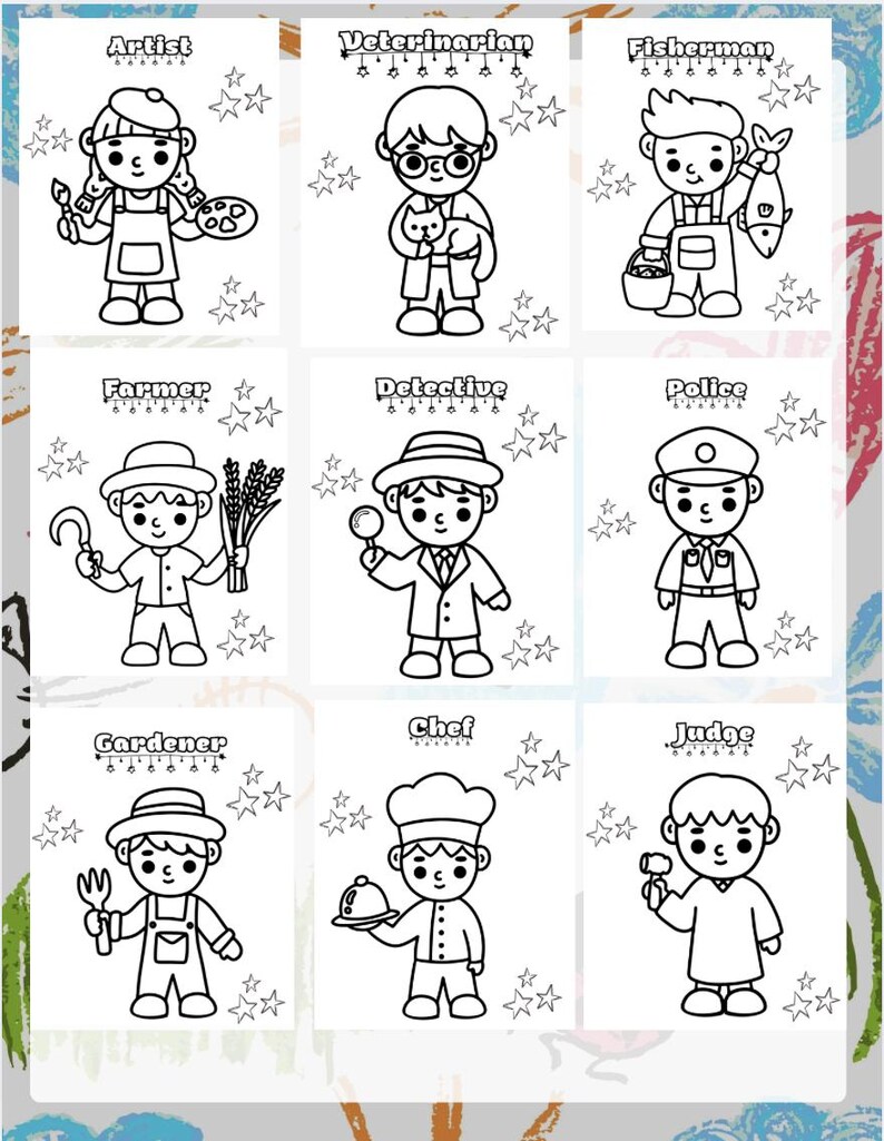 9 Printable Community Helpers Coloring Pages – Occupation-themed Sheets ...