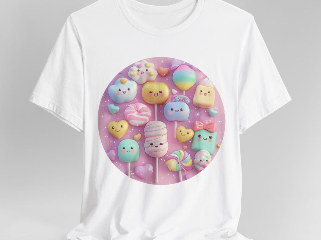 Kawaii Candy Tee, Pastel Sweets T-shirt, Cute Gift - Etsy