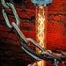 Handcrafted Steampunk Chain Spiral Table Lamp for Industrial Vibes and ...