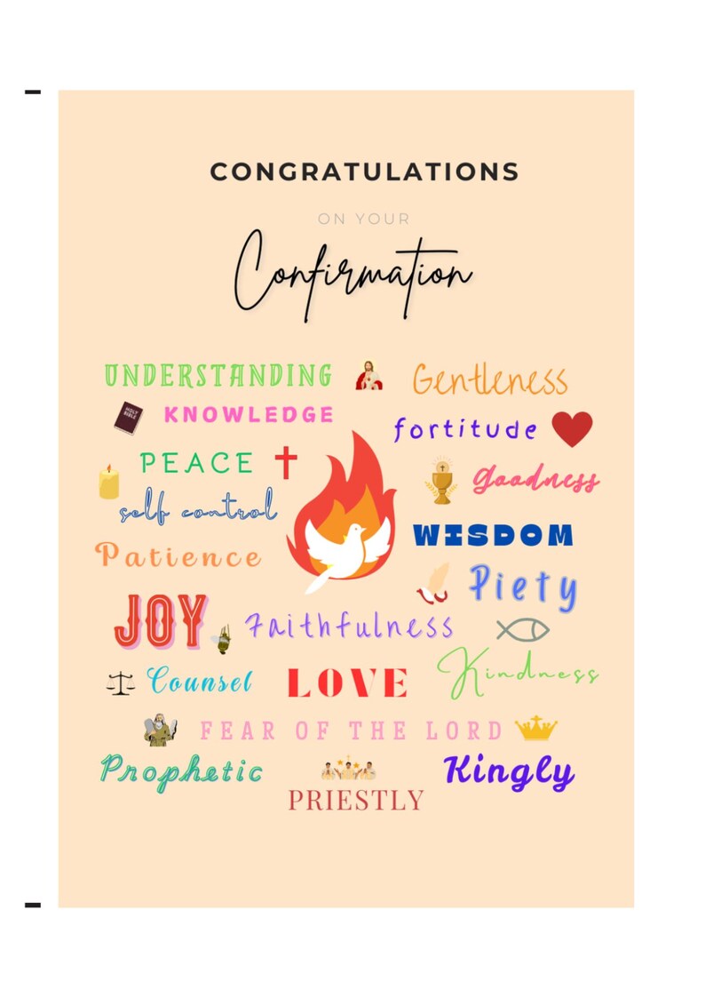 Printable Greeting Card Confirmation Sacrament Card Catholic Greeting ...