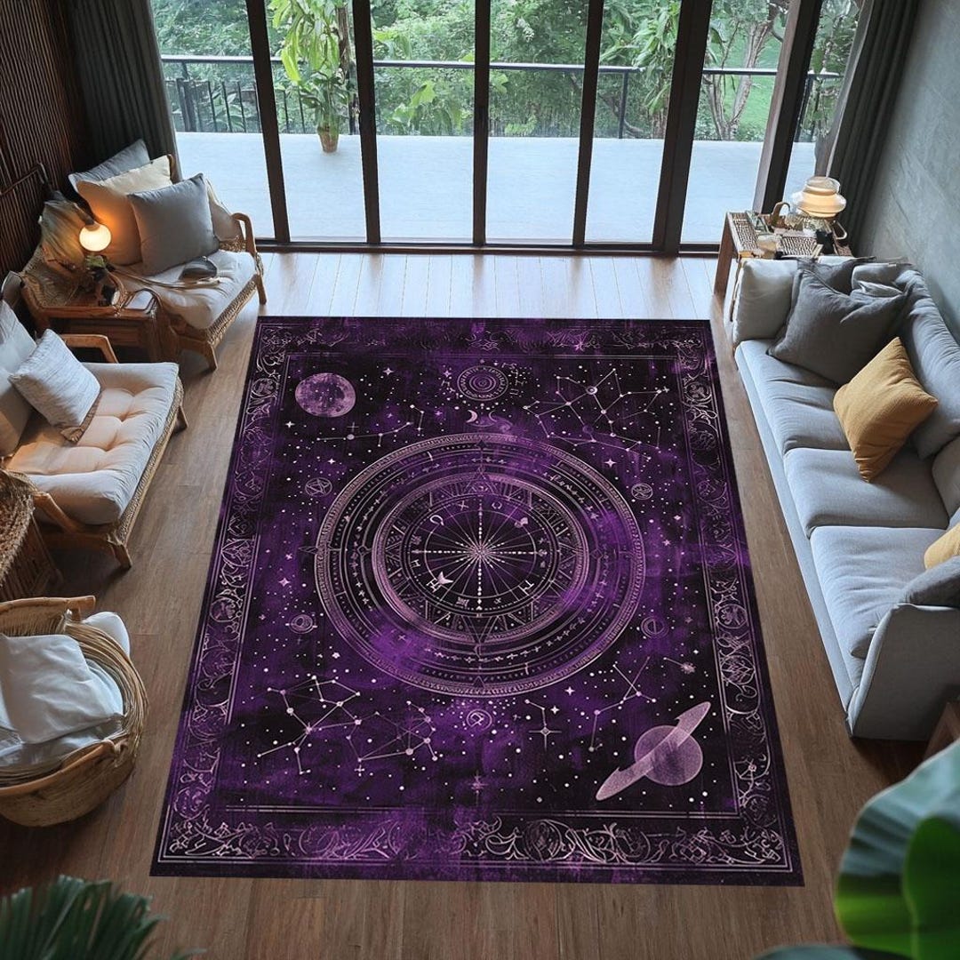 Astrology Constellation Rug: Cosmic Galaxy Style, Mystical Home Decor ...