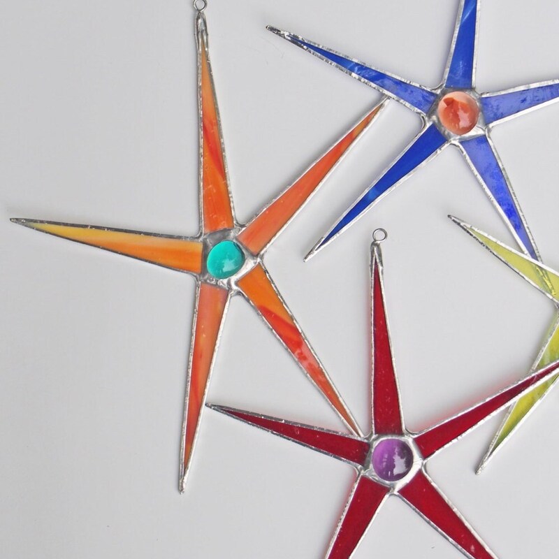 Stained Glass Stars - Etsy