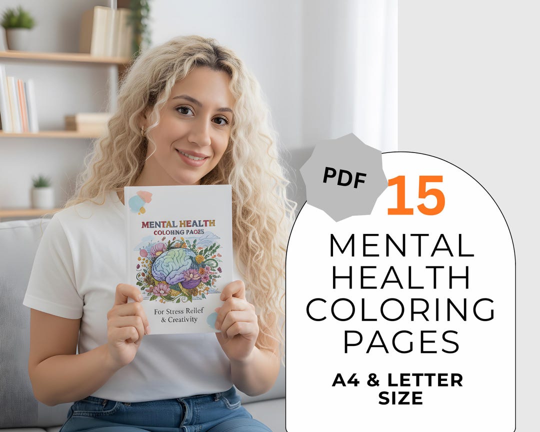 Printable Self Care Coloring Book for Stress Relief and Art Therapy ...