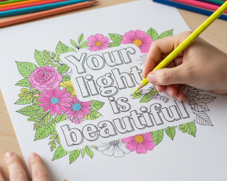 Mental Health Coloring Pages | Self Care Printable Coloring Book for ...