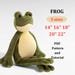 Frog Plush Sewing Pattern, Easy Soft Animal Sewing Template 5 Sizes - Etsy
