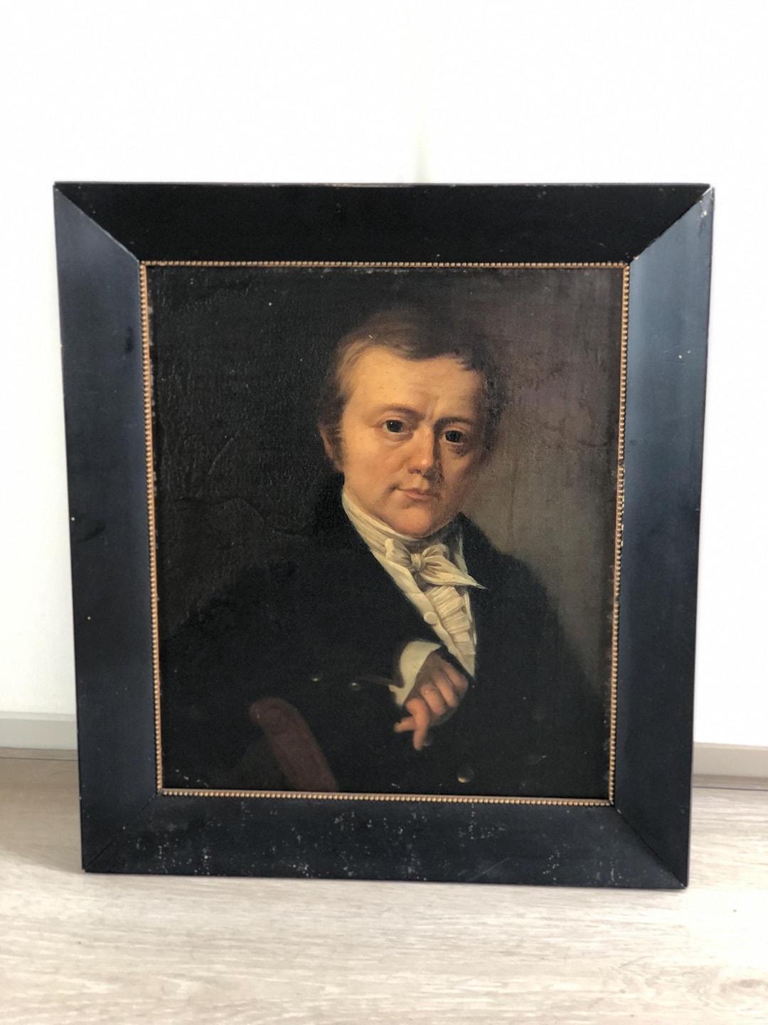 Antique Vintage Portrait Oil Painting of a Dutch Gentleman, 19th ...