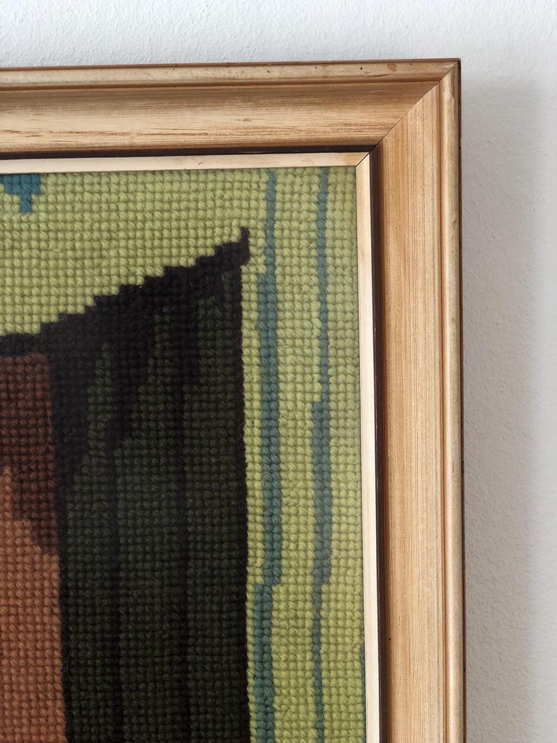 Original Vintage Large Needlepoint Tapestry Wall Art, Circa 1960 - Etsy