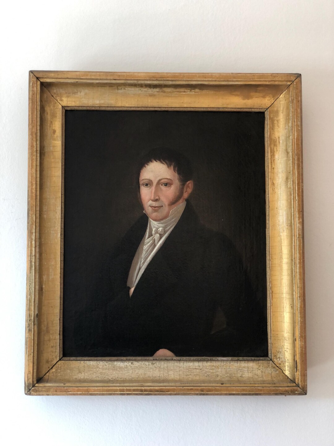 Antique Vintage Portrait Oil Painting of a German Gentleman, Early 19th ...