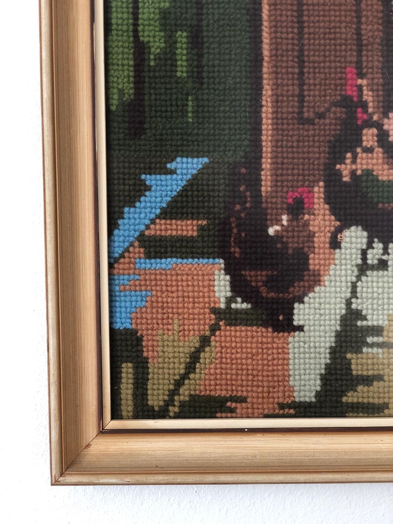Original Vintage Large Needlepoint Tapestry Wall Art, Circa 1960 - Etsy