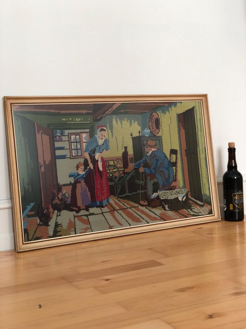 Original Vintage Large Needlepoint Tapestry Wall Art, Circa 1960 - Etsy