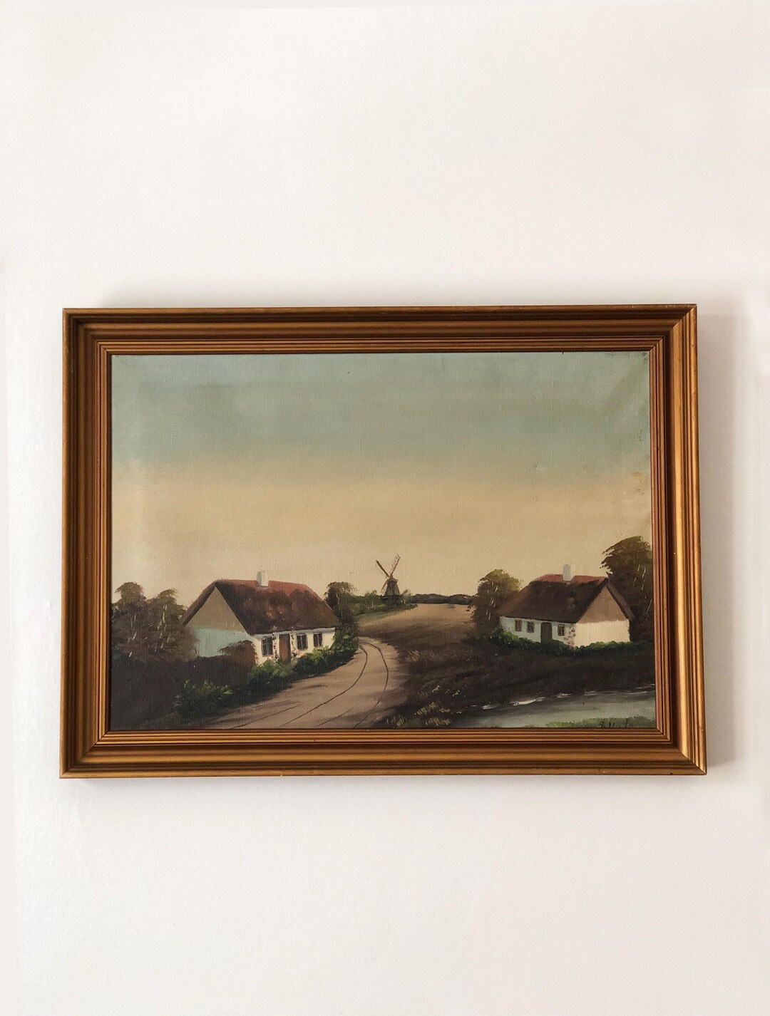 Original Vintage Countryside Cottage Oil Painting, Circa 1960 - Etsy