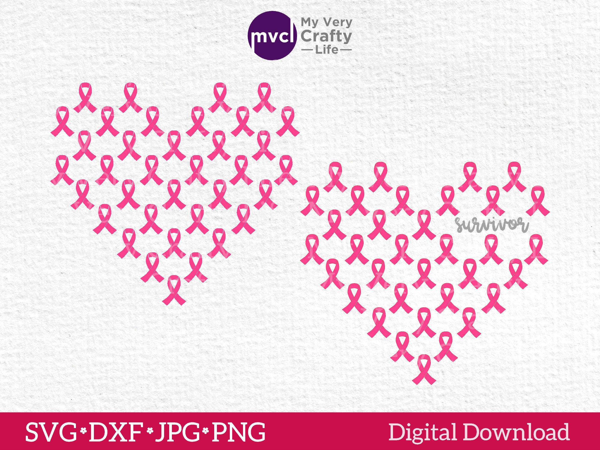 Awareness Ribbon Hearts Svg’s: Ribbon Only Heart and Cancer Survivor ...