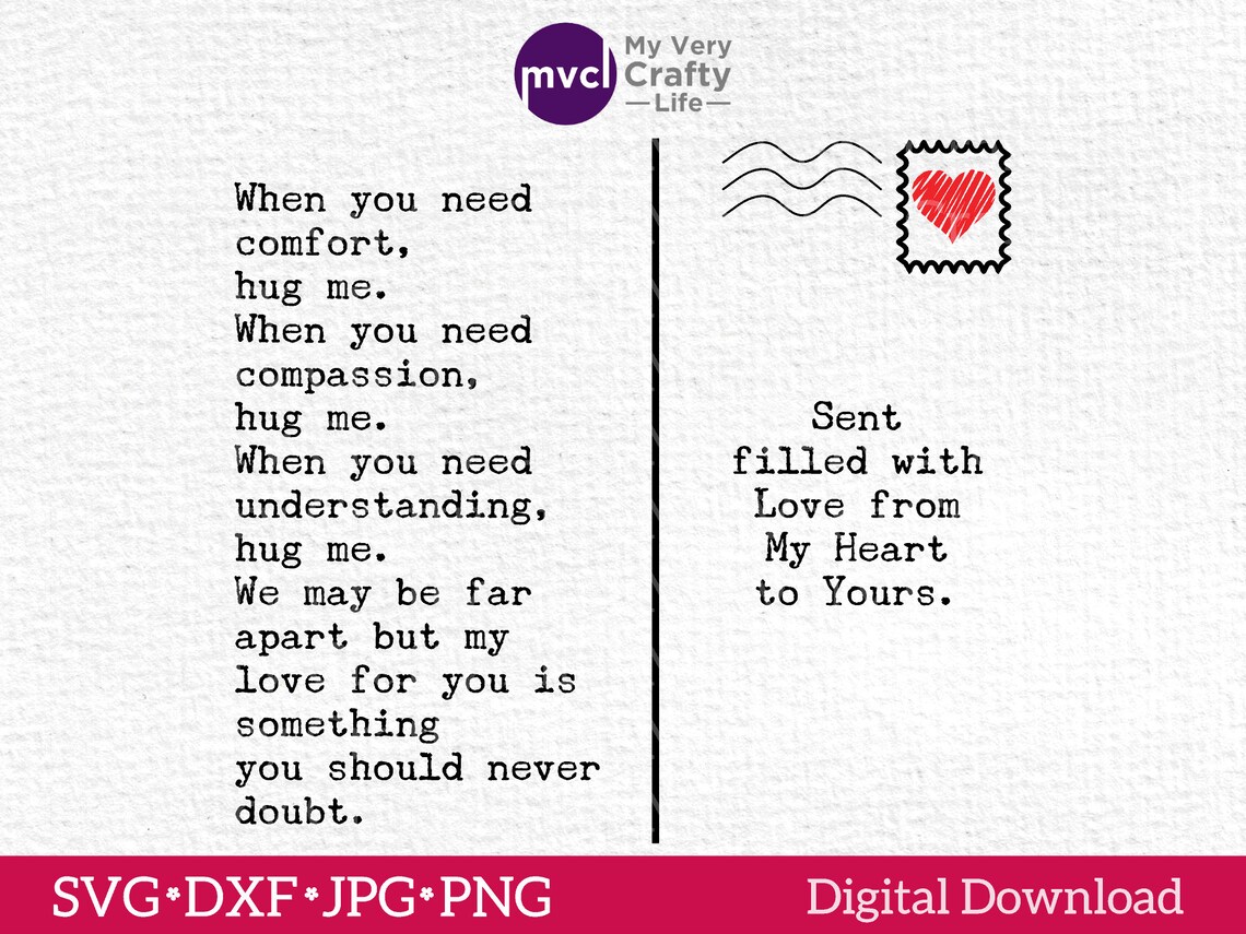 Postcard Miss You SVG Pillow Cover Digital Download - Etsy