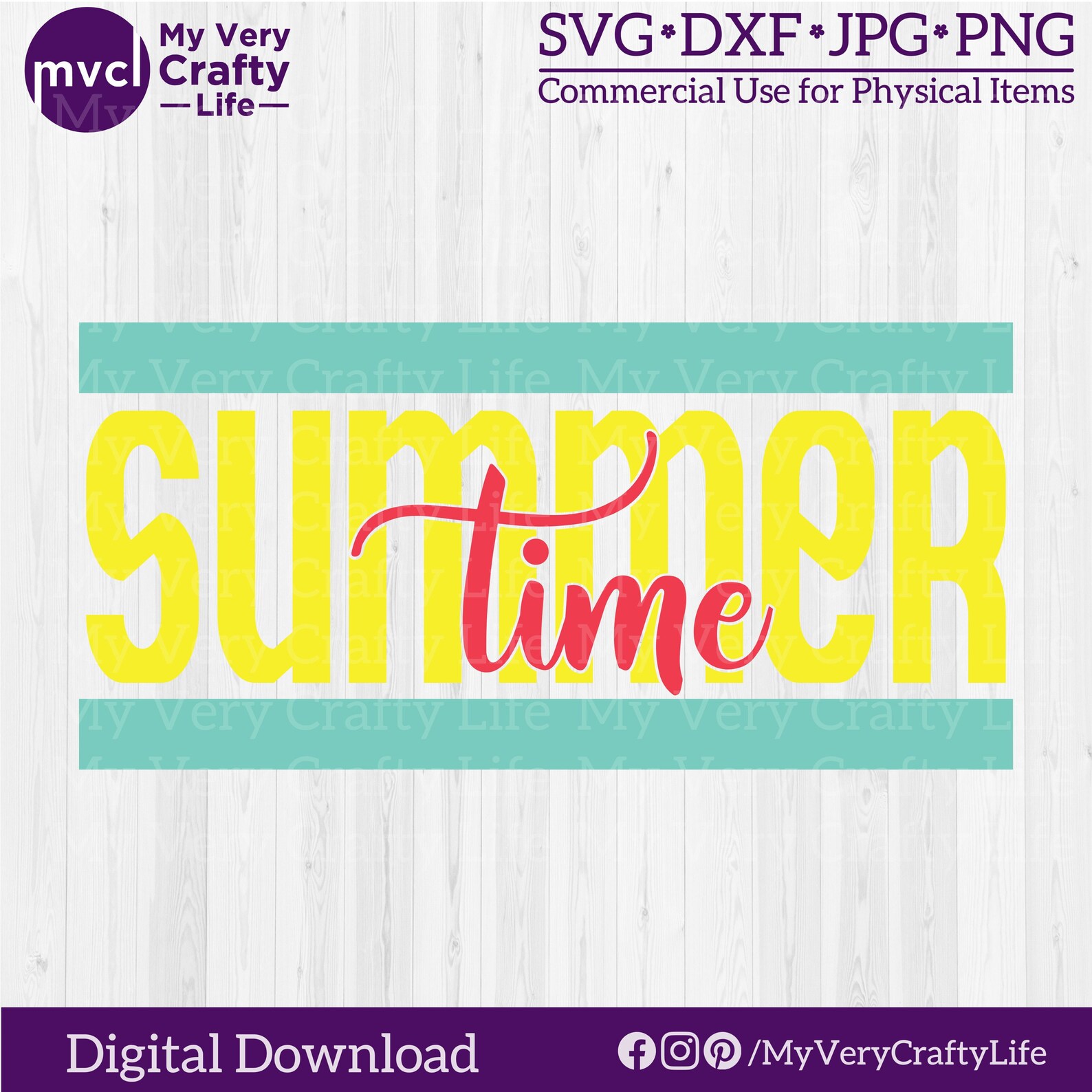 Summer Time Cut File is a Summer SVG Digital Design SVG | Etsy
