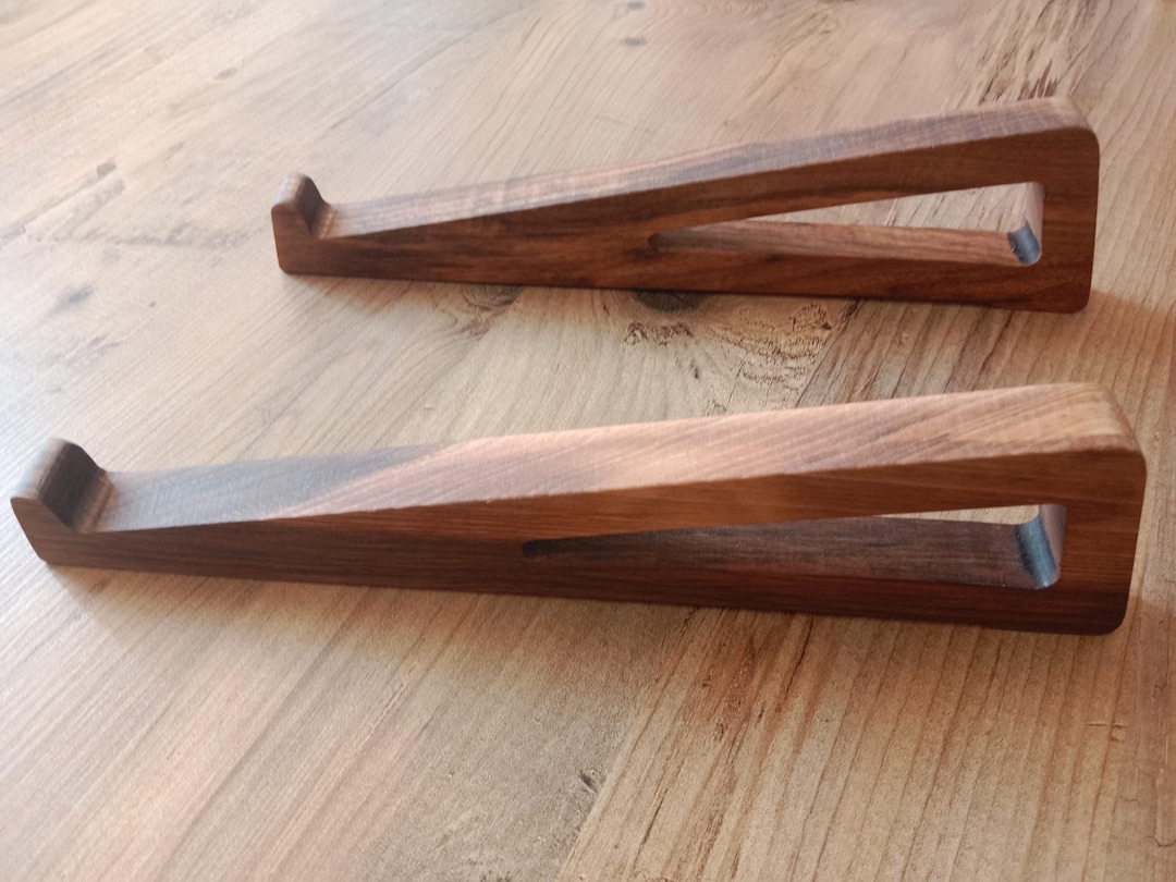 Handcrafted Wooden Laptop Riser Stand, Ergonomic Desk Accessory ...